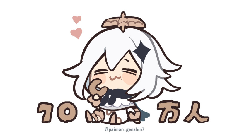 Safebooru - 1girl blush chibi eating genshin impact hair ornament ...
