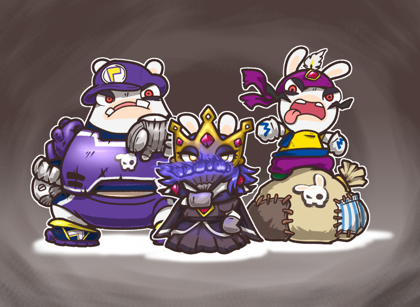 Safebooru - androgynous armor buck teeth bwaluigi bwario charisuke ...