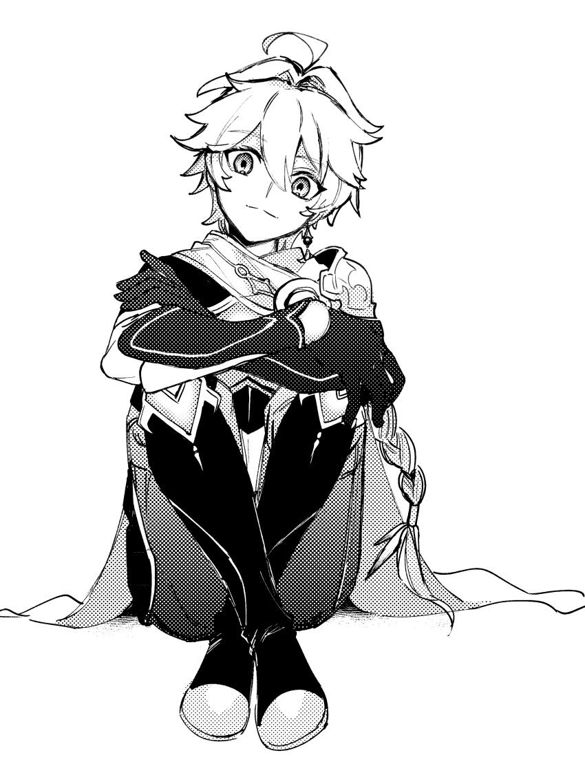 Safebooru - 1boy absurdres aether (genshin impact) ahoge bangs boots braid earrings genshin ...