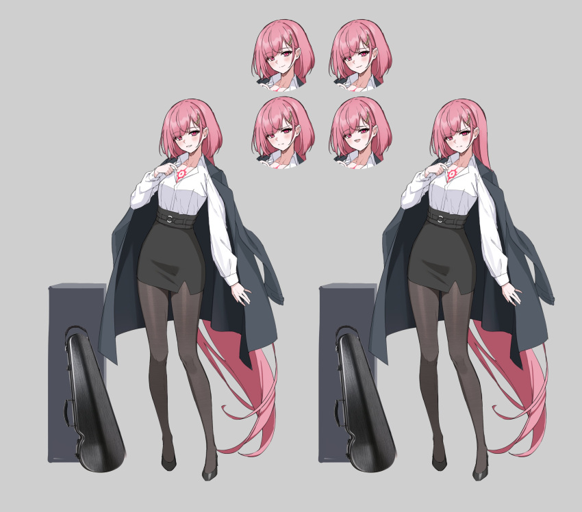 Safebooru - 1girl 2qba :d \||/ absurdres alternate costume alternate ...