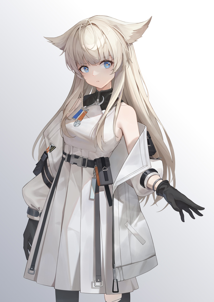 Safebooru - 1girl animal ears arknights arknights: endfield bangs bare shoulders belt black belt ...