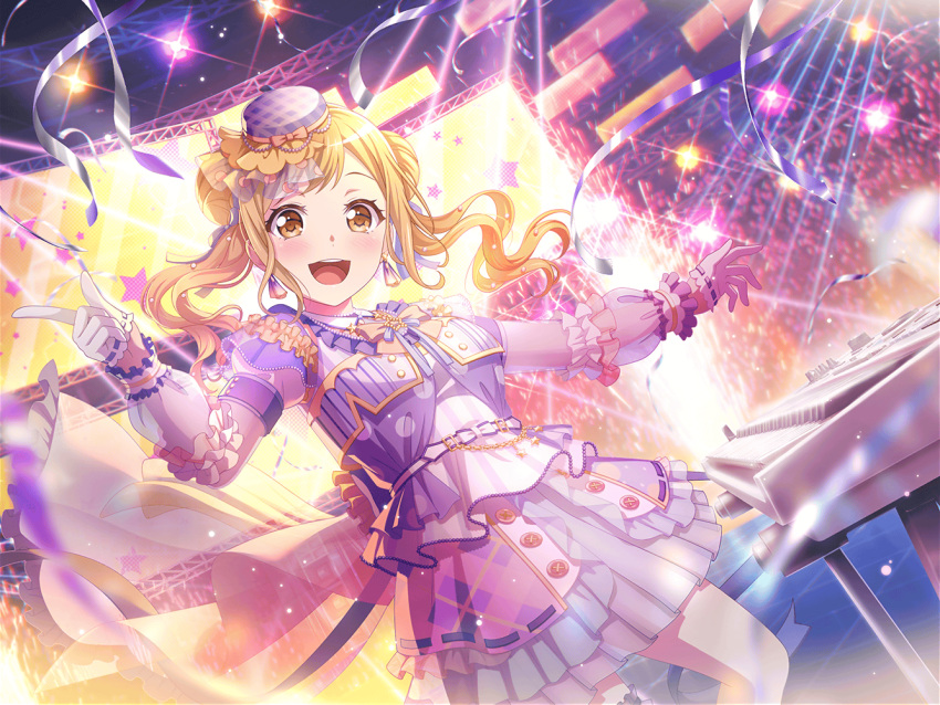 Safebooru - bang dream! blonde hair blush brown eyes dress ichigaya arisa long hair official art ...
