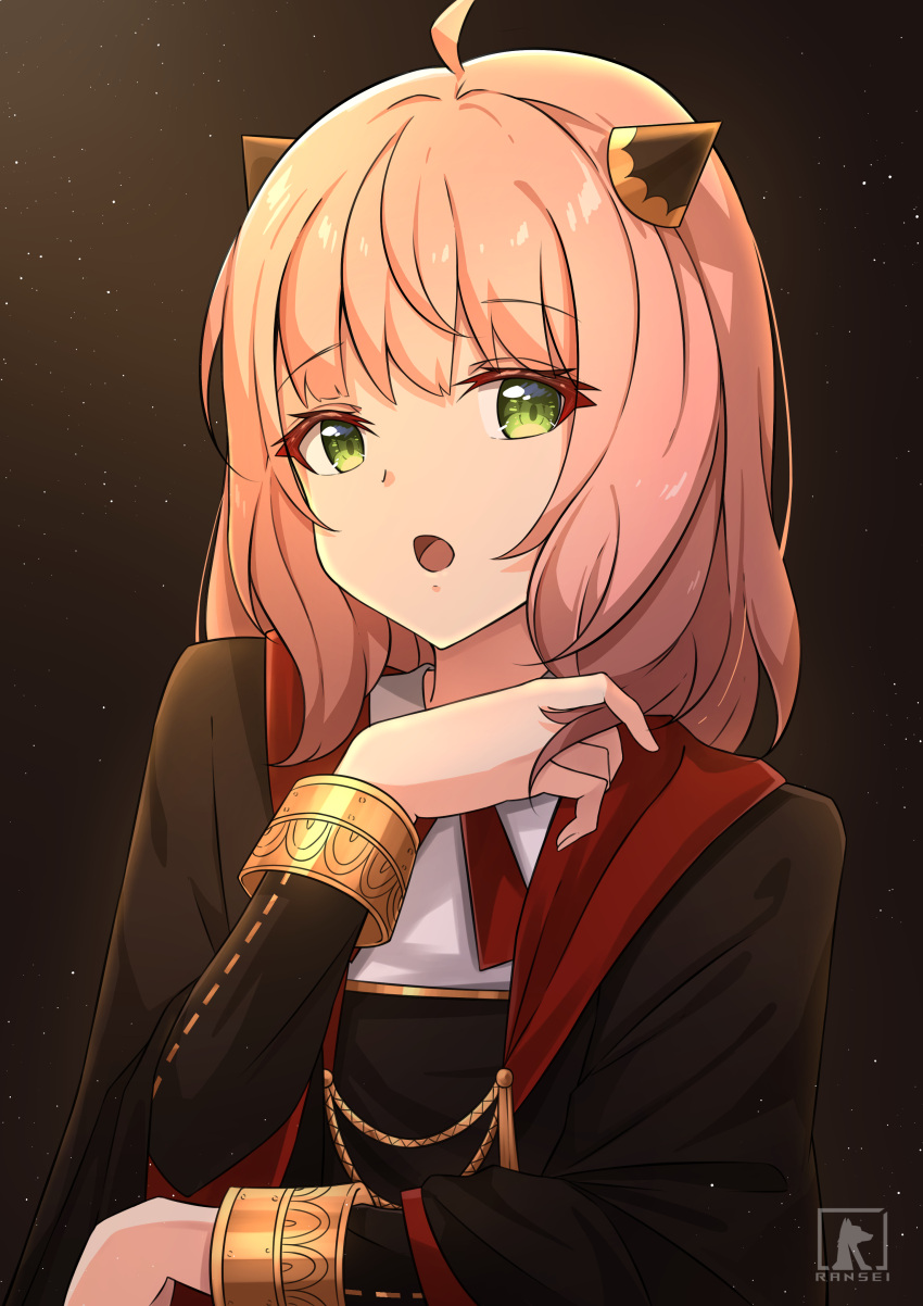 Safebooru - 1girl absurdres ahoge aiguillette anya (spy x family) artist logo bangs black ...