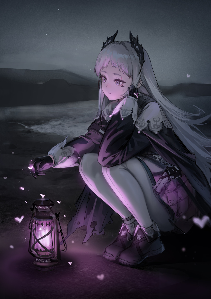 Safebooru - absurdres ankle boots anklet arknights beach bilibilida black footwear black gloves ...