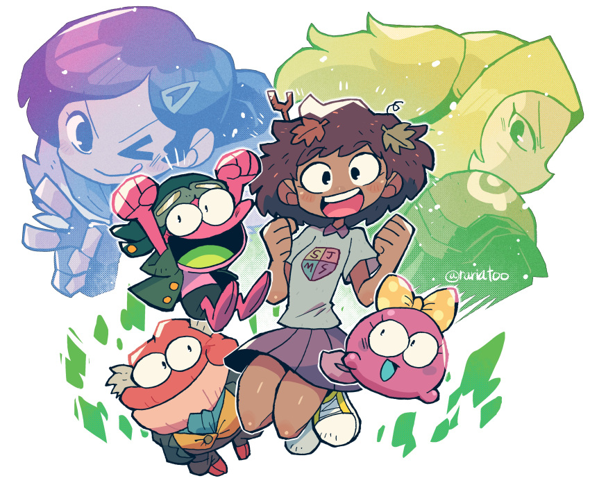 Safebooru - 2boys 4girls ;q absurdres amphibia anne boonchuy armor ...