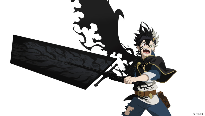 Safebooru - 1boy asta (black clover) aura black bulls (emblem) black ...