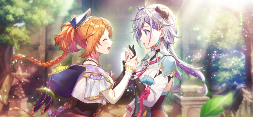 Safebooru - 2girls :d absurdres atelier (series) atelier resleriana blue eyes blurry blurry ...