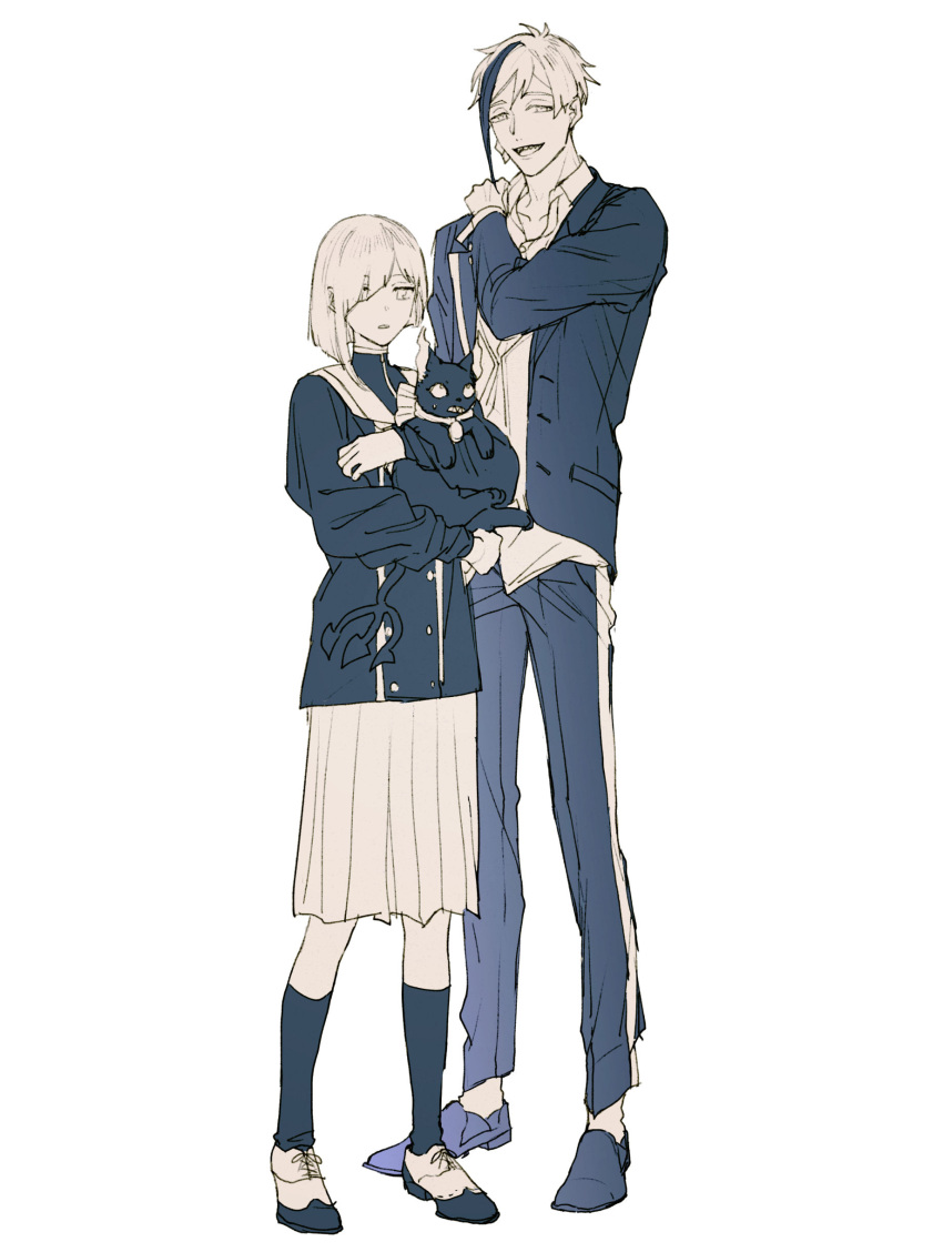 Safebooru - 1boy 1girl absurdres bentouoic cat commentary request ...