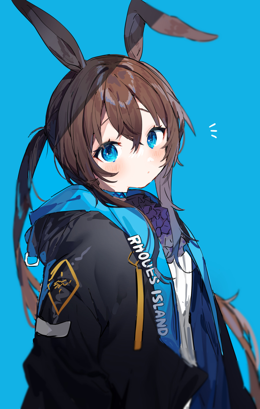 Safebooru - 1girl absurdres amiya (arknights) animal ears arknights ascot bangs black coat blue ...