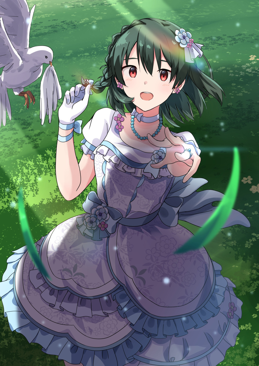 Safebooru - 1girl :o absurdres bird braid breasts choker cowboy shot ...
