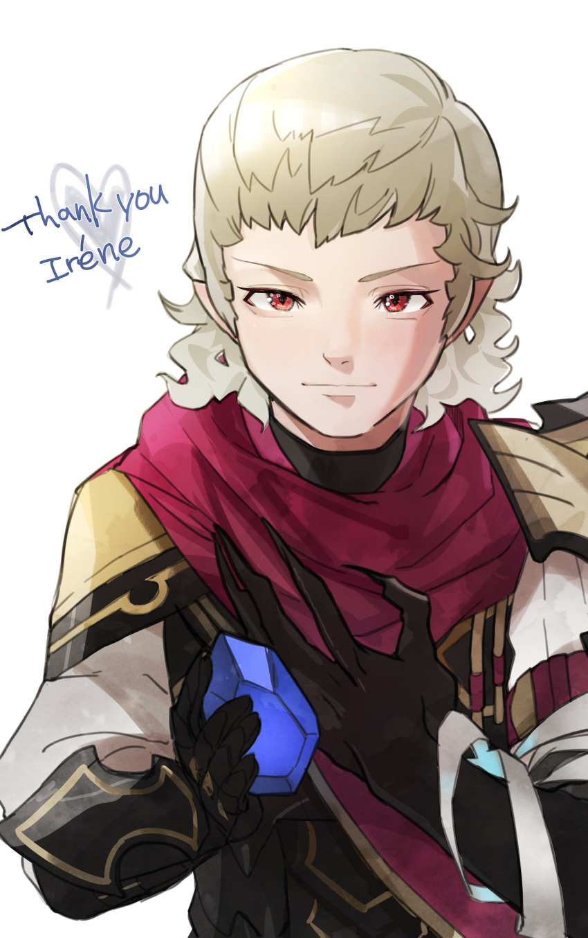 Safebooru - 1boy absurdres armor black armor blonde hair closed mouth ...