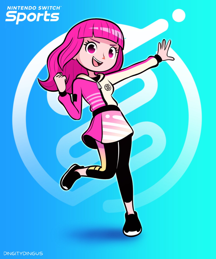 Safebooru - 1girl copyright name full body happy highres hime cut long ...