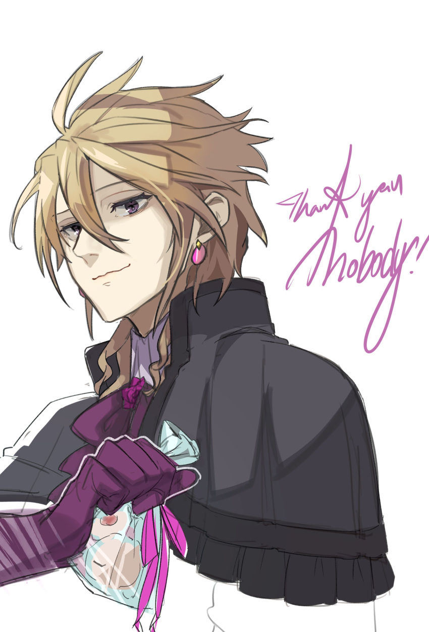 Safebooru - 1boy absurdres bag blonde hair commission commissioner name ...