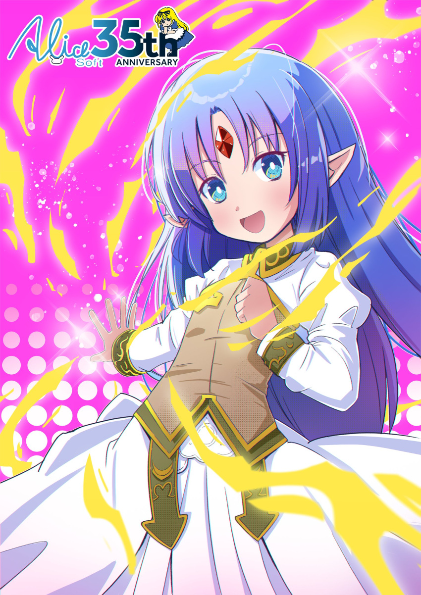 Safebooru - 1girl absurdres blue eyes blue hair blush commentary ...