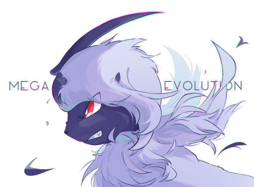 Safebooru - absol bright pupils grin highres horns mega absol no humans ...
