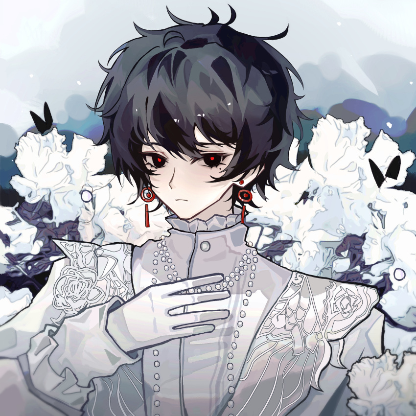 Safebooru - 1boy alternate costume bead necklace beads black eyes black hair chinese commentary ...