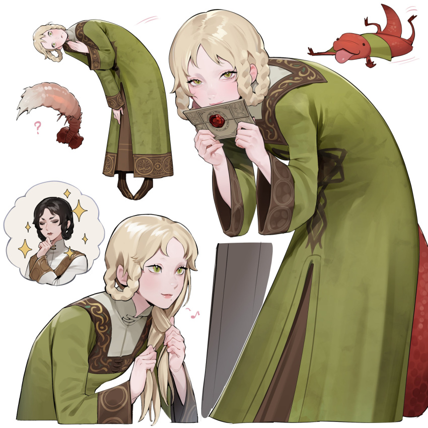 Safebooru - 1girl absurdres black hair blonde hair closed eyes closed mouth commentary elden ...