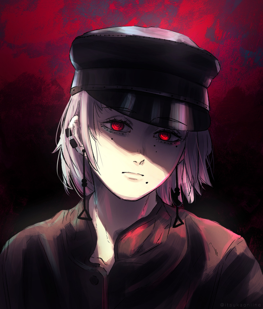 Safebooru - 1girl absurdres black hat black jacket chainsaw man closed mouth earclip earrings ...