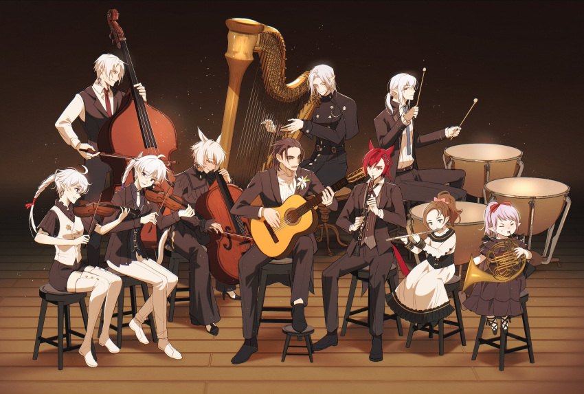 Safebooru - 4girls 6+boys adventurer (ff14) alisaie leveilleur ...