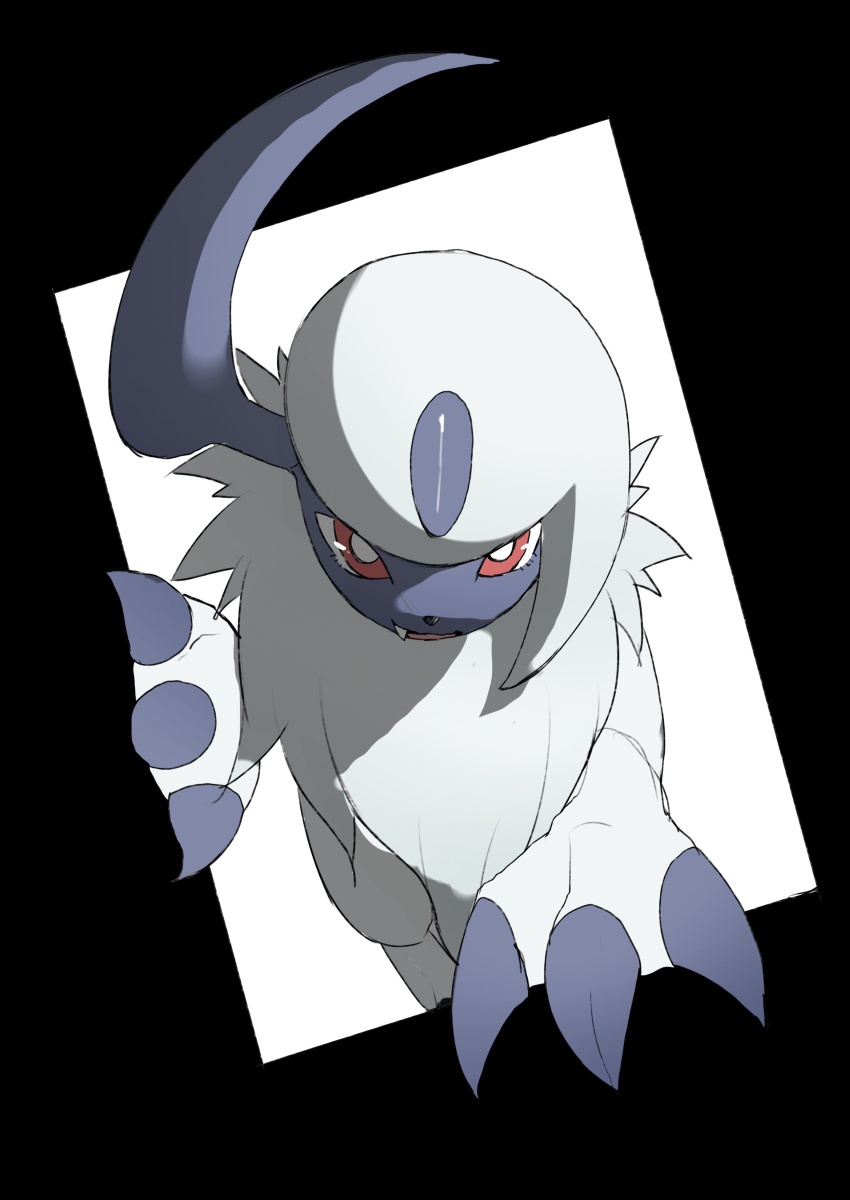 Safebooru - absol absurdres black background bright pupils claws ...