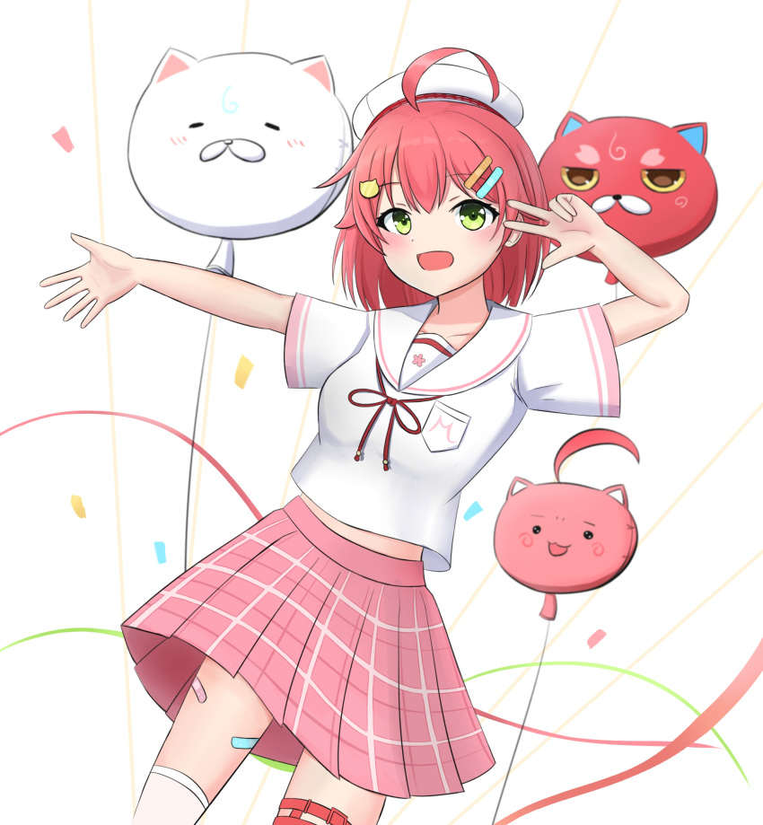 Safebooru - 1girl 35p (sakura miko) ahoge ancha (itea111) balloon ...