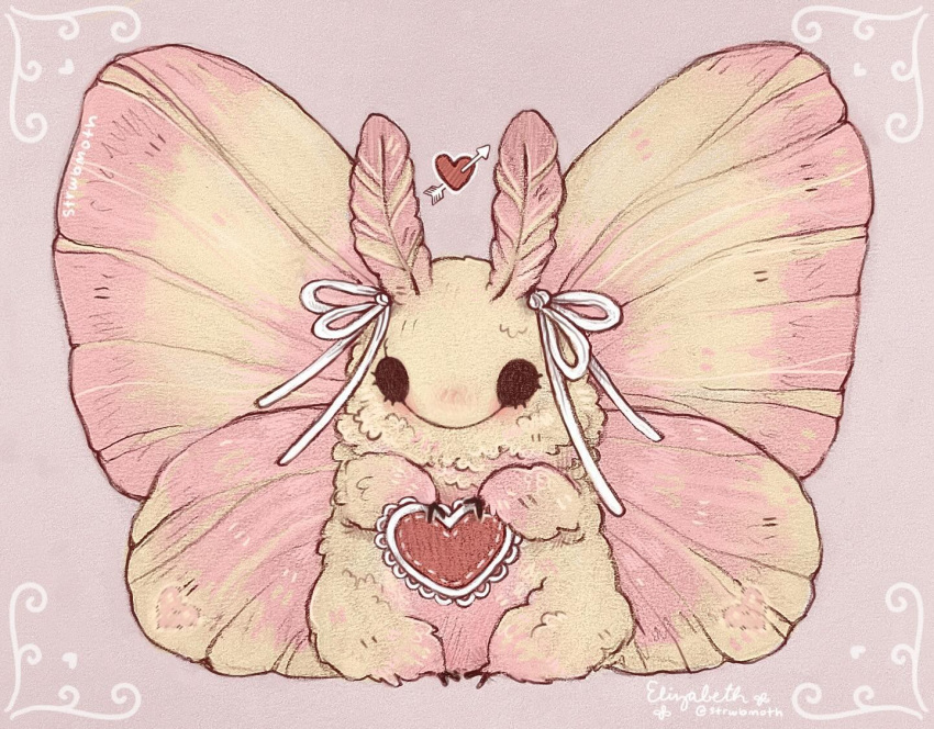 Safebooru - animal focus arrow through heart artist name bug commentary elizabeth (strwbmoth ...