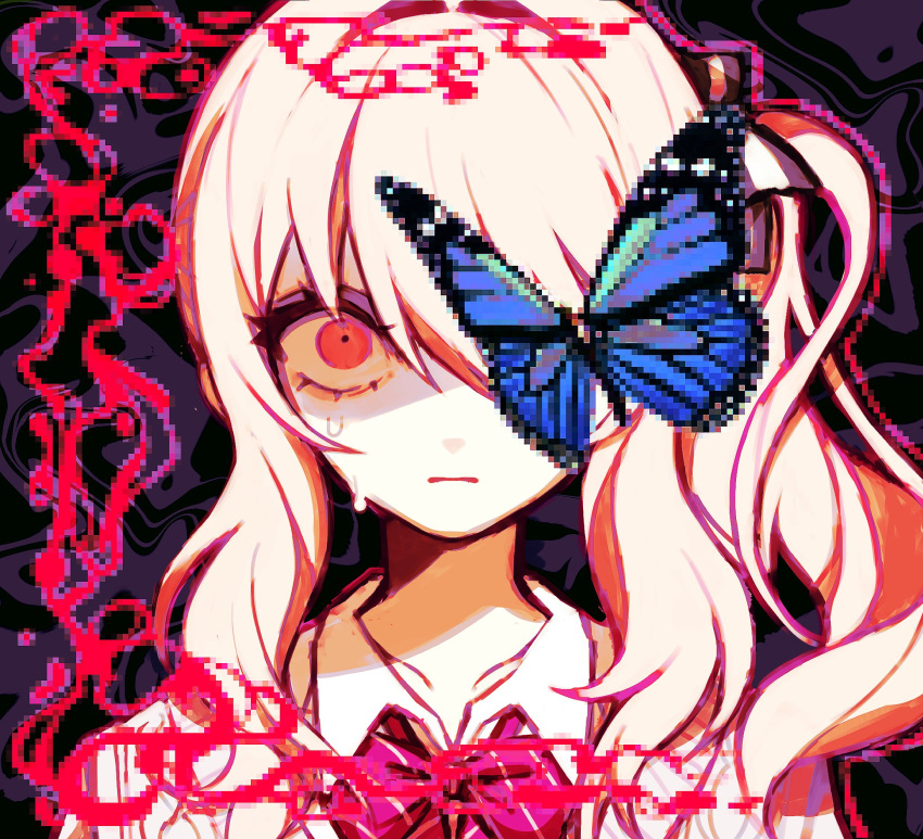 Safebooru - 1other akiyama mizuki angst blonde hair blue butterfly ...