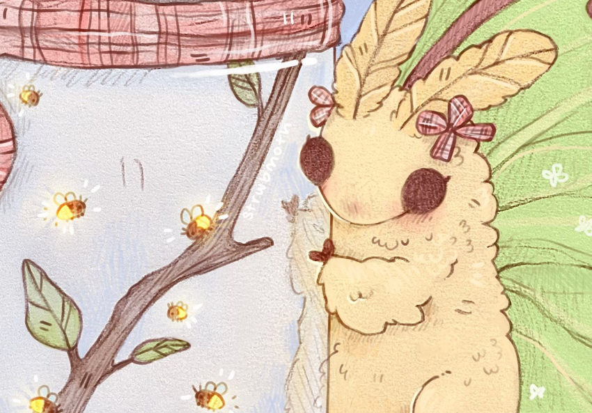 Safebooru - animal focus artist name branch bug cropped elizabeth (strwbmoth) firefly instagram ...