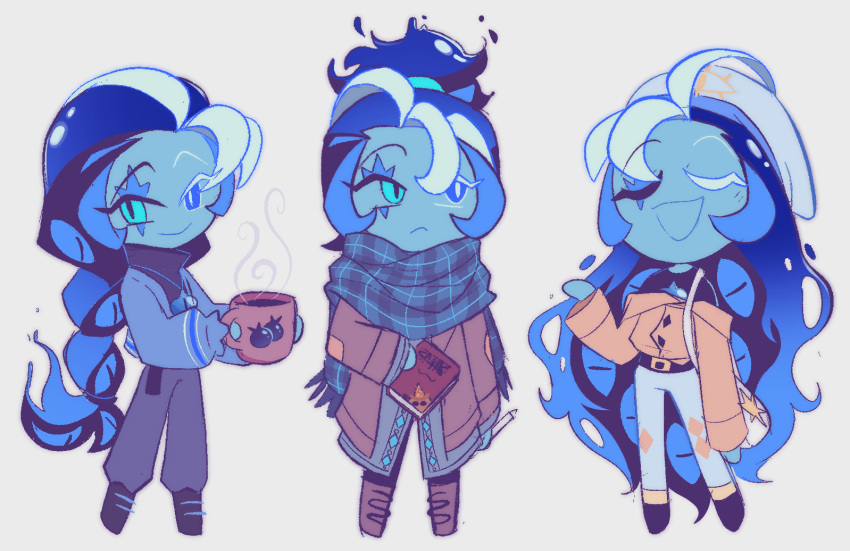 Safebooru - 1boy alternate costume alternate hairstyle androgynous aqua eyes bag black footwear ...