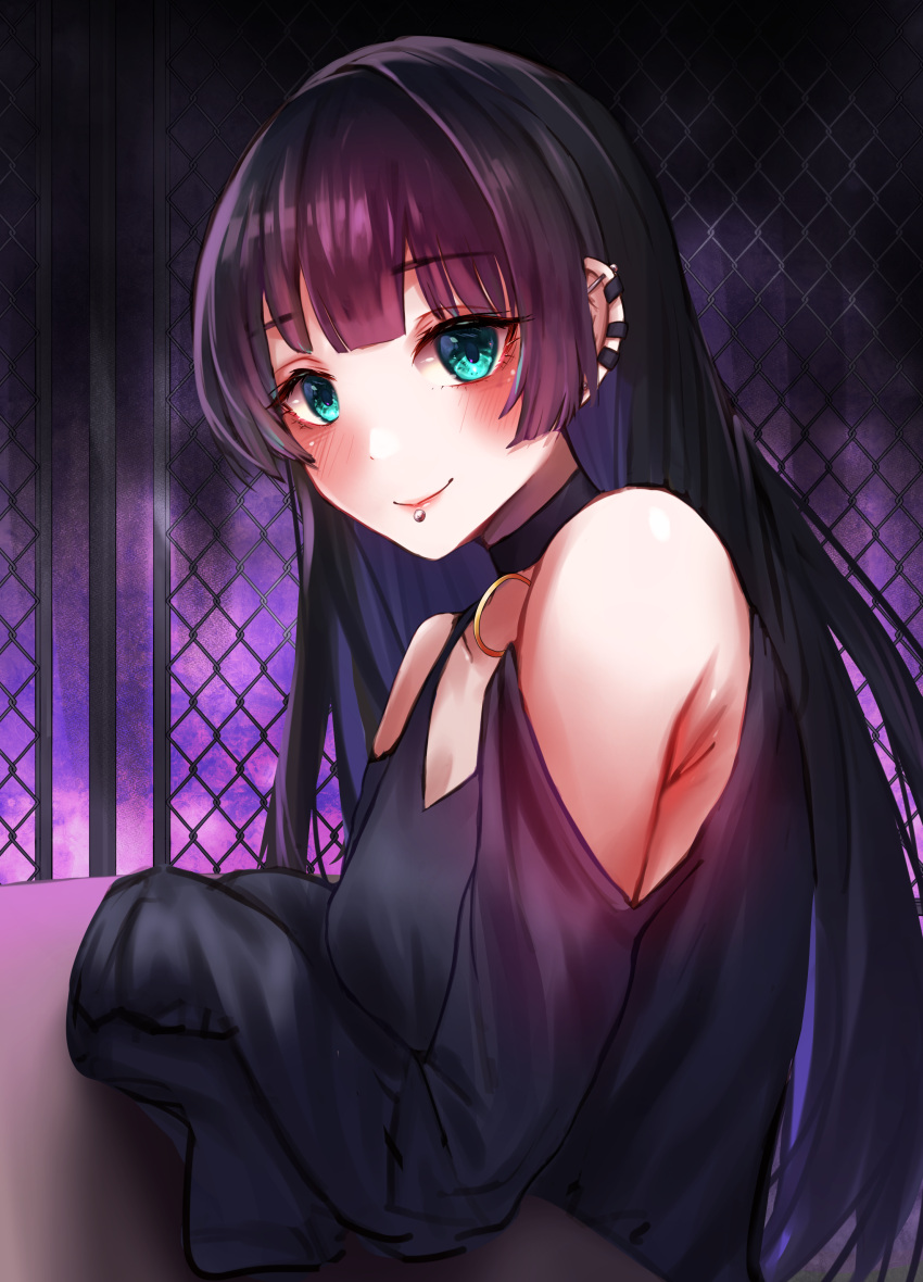 Safebooru - 1girl absurdres black choker black dress black hair blunt bangs bocchi the rock ...