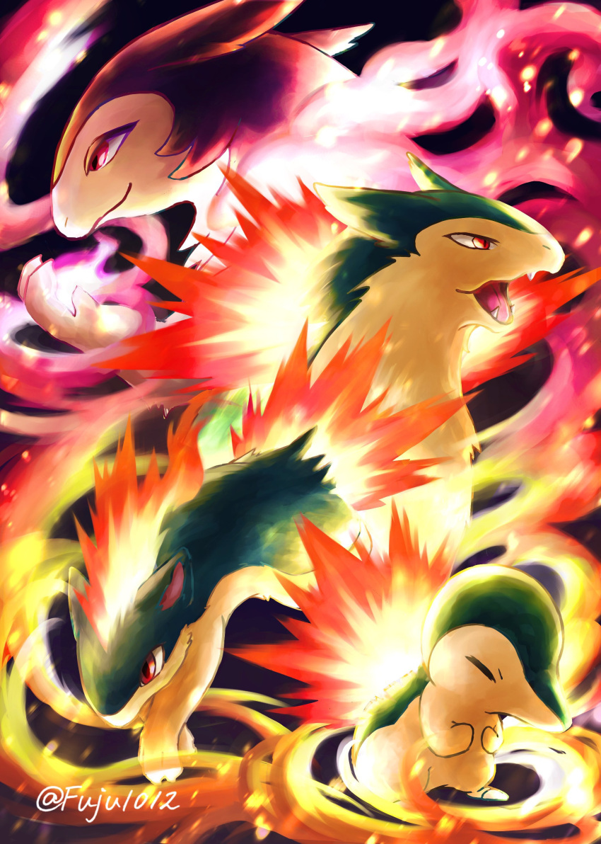 Safebooru - absurdres closed eyes closed mouth cyndaquil evolutionary ...