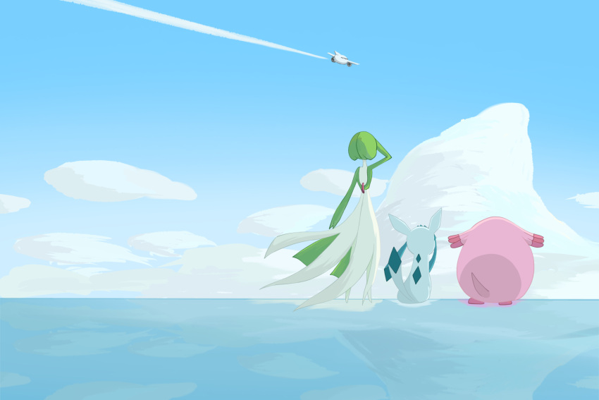 Safebooru - 1girl arm at side arm up back blue background blue hair ...