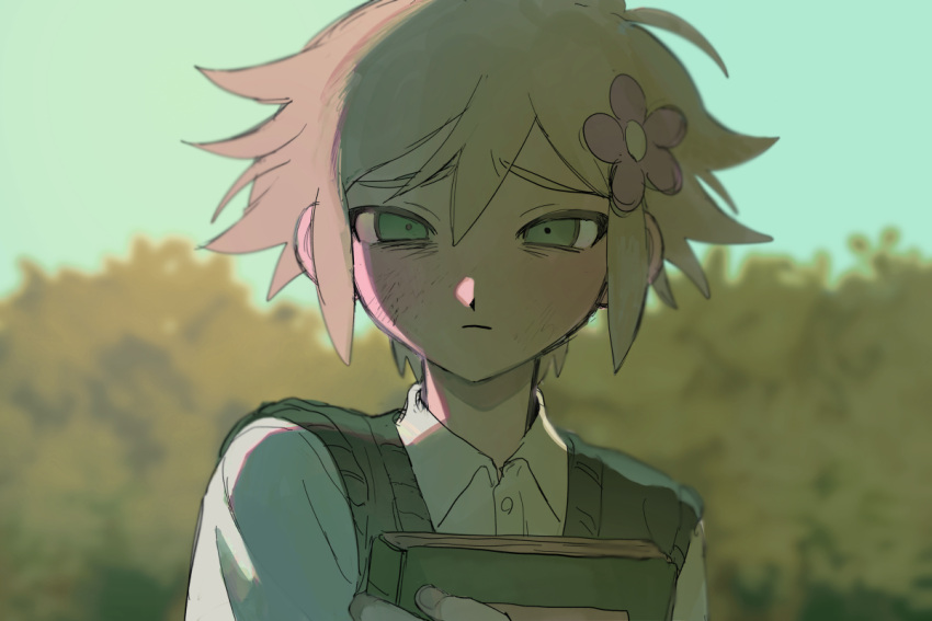 Safebooru - 0 mugamuchu 1boy basil (faraway) (omori) basil (omori) blonde hair blue eyes blurry ...