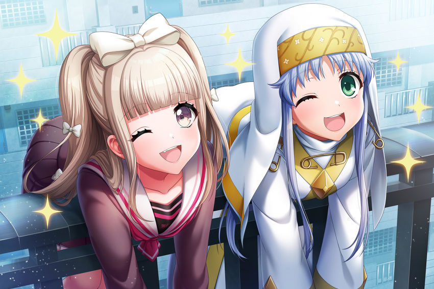 Safebooru - blush d4dj dress grey eyes grey hair long hair shiratori kurumi smile wink | 4014543