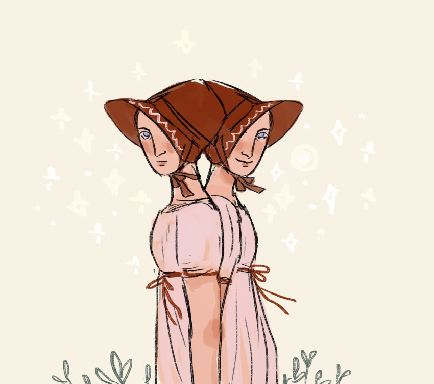 Safebooru - 2girls alternate costume back to back bald changeling clara ...