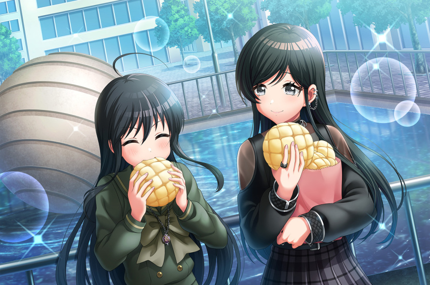 Safebooru - aoyagi tsubaki black eyes black hair d4dj dress long hair smile | 4015994