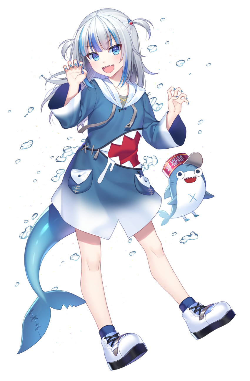 Safebooru - 1girl absurdres animal costume animal hood bangs bloop (gawr gura) blue eyes blue ...