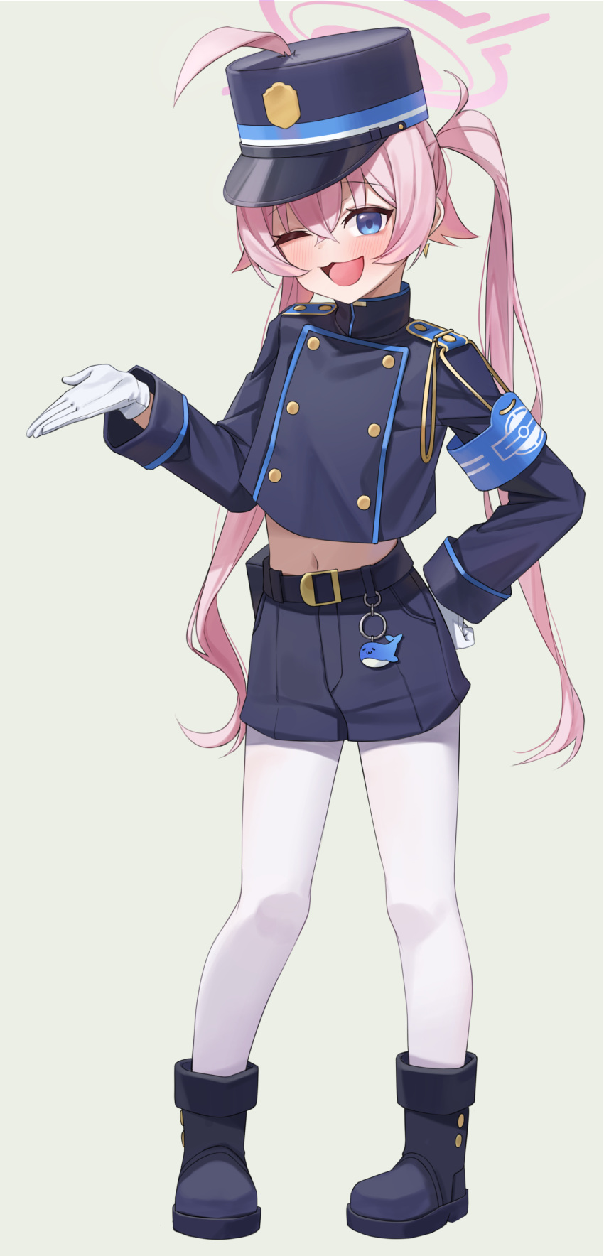 Safebooru - 1girl absurdres ahoge alternate costume alternate hairstyle armband blue archive ...