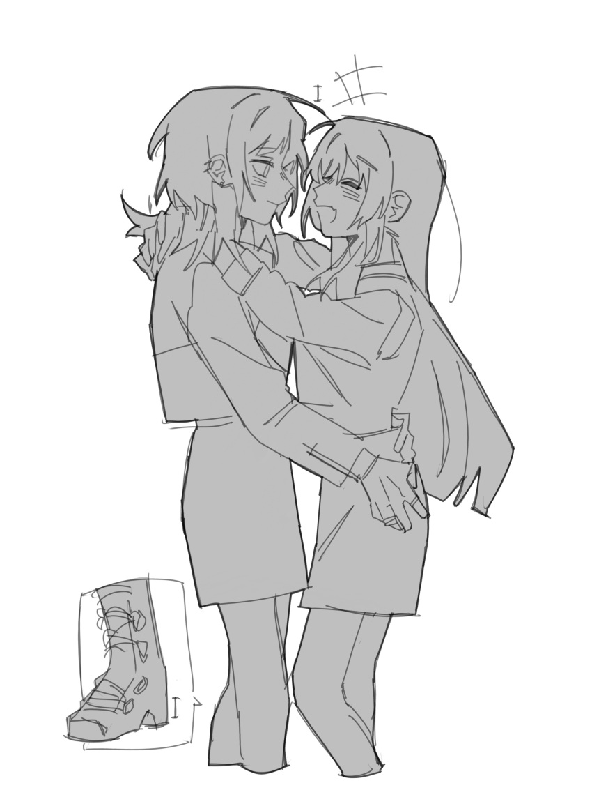 Safebooru - 2girls absurdres arms around neck bang dream! bang dream! it's mygo!!!!! blush boots ...