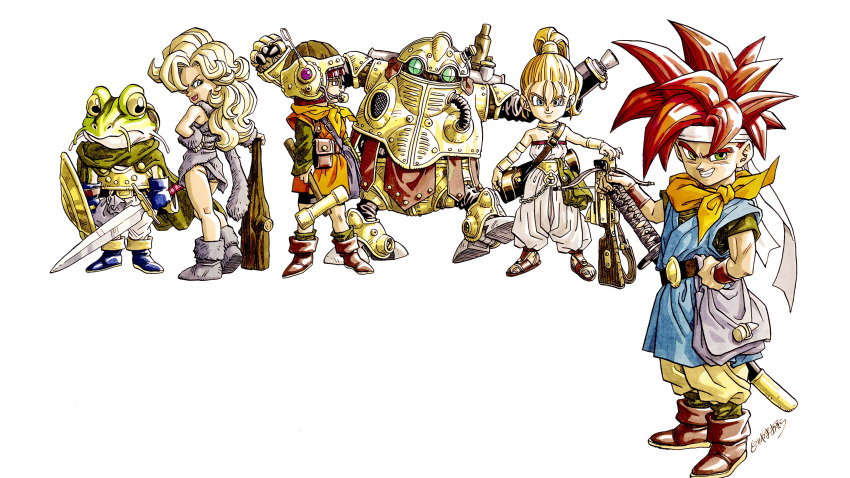 Safebooru - 1990s (style) 1boy 3girls absurdres ayla (chrono trigger ...