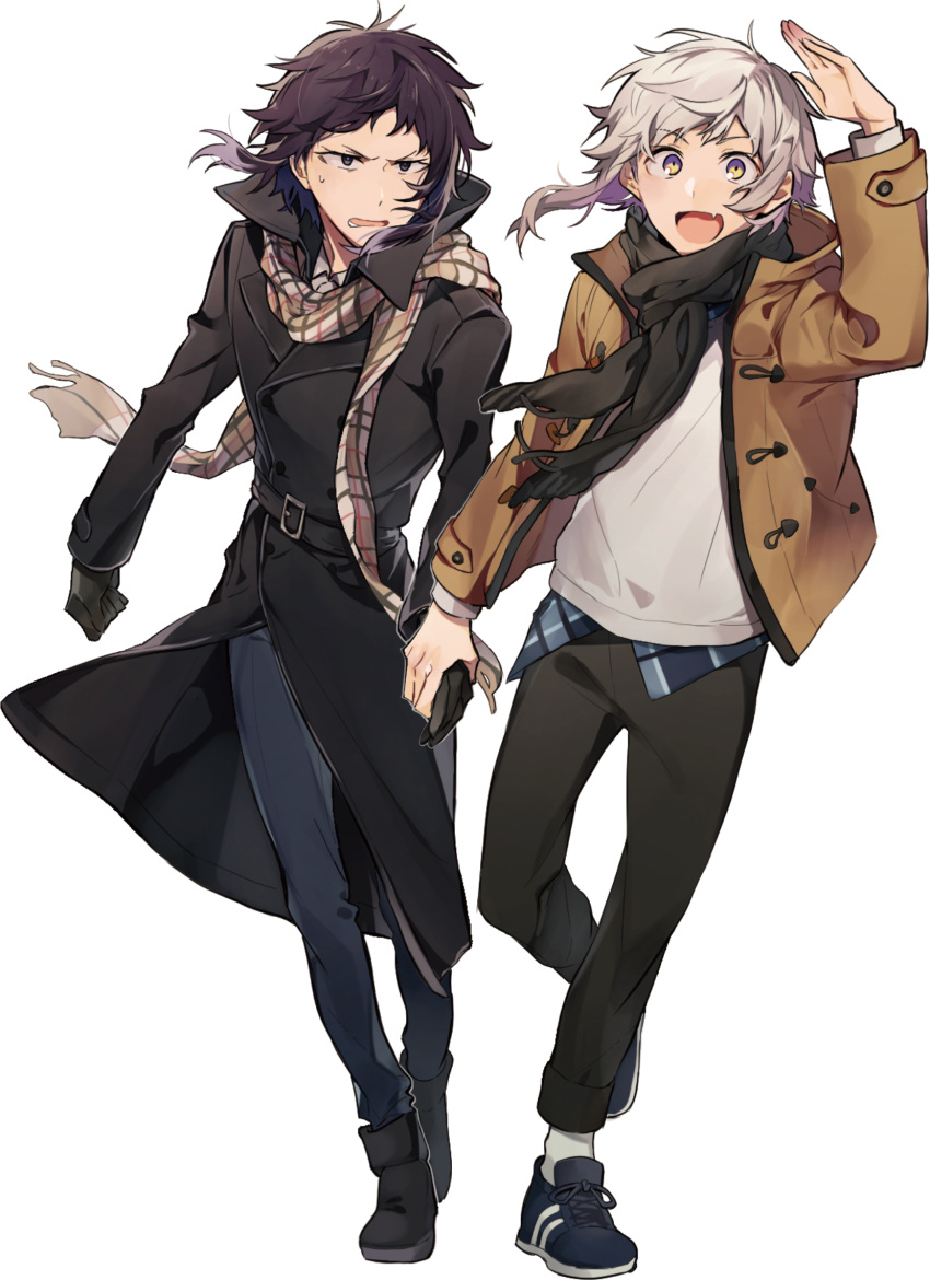 Safebooru - 2boys akutagawa ryuunosuke (bungou stray dogs) belt black ...