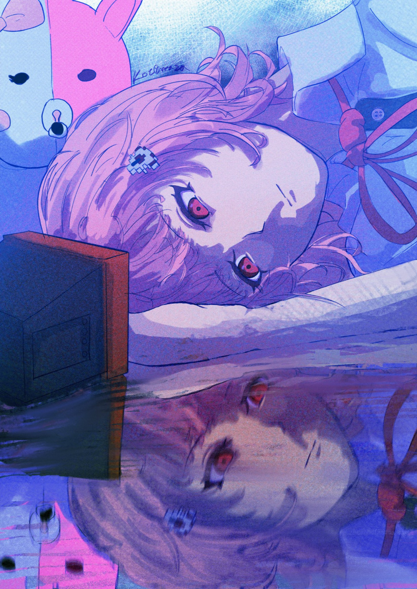 Safebooru - 1girl artist name closed mouth collared shirt danganronpa (series) danganronpa 2 ...