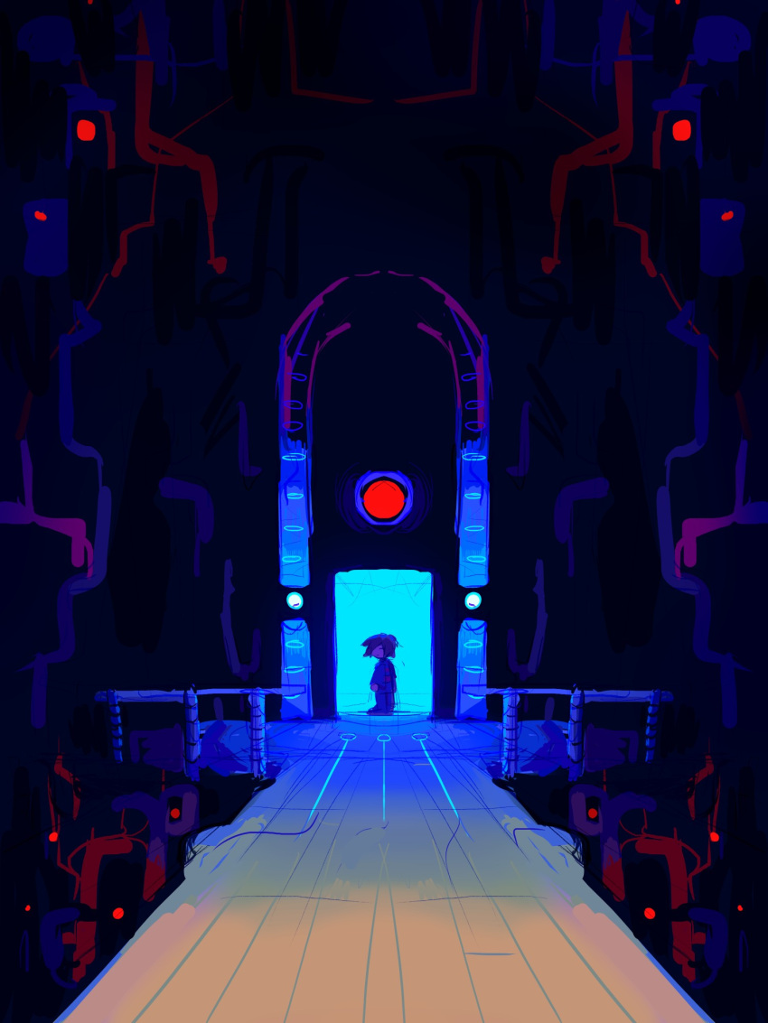 Safebooru - 1other 2024 2d ambiguous gender blue shirt bridge brown ...