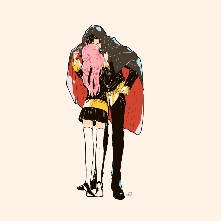 Safebooru - 1boy 1girl anya (spy x family) awarinko black hair black jacket black pants black ...