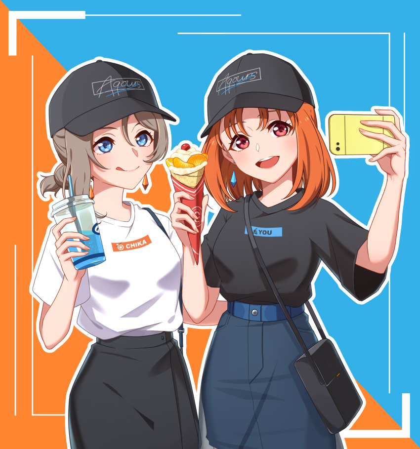 Safebooru - absurdres alphive bag baseball cap belt blue eyes brown ...