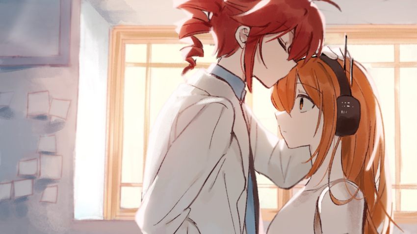 Safebooru - 2girls a.i. voice adachi rei ahoge alternate costume android black necktie blue ...