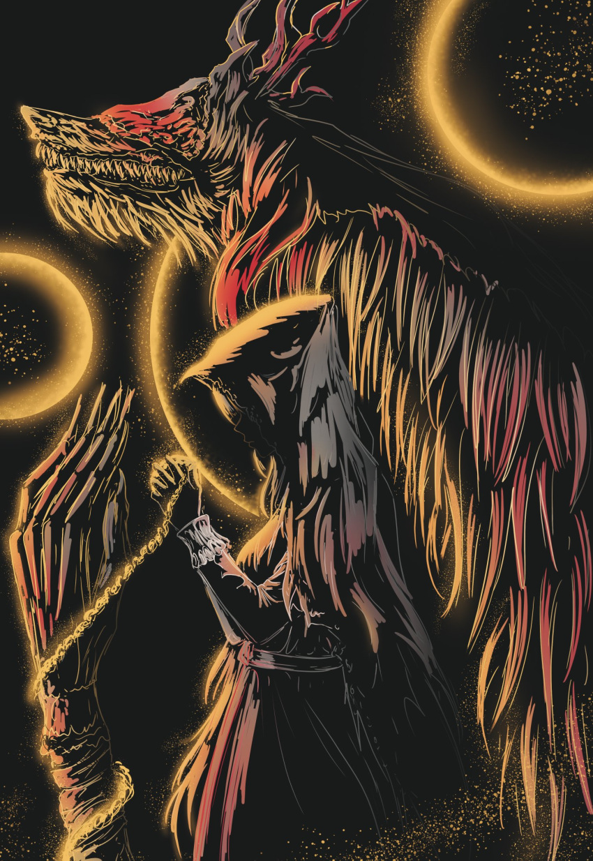 Safebooru - 00osamio00 1girl antlers bandages blood blood on bandages ...