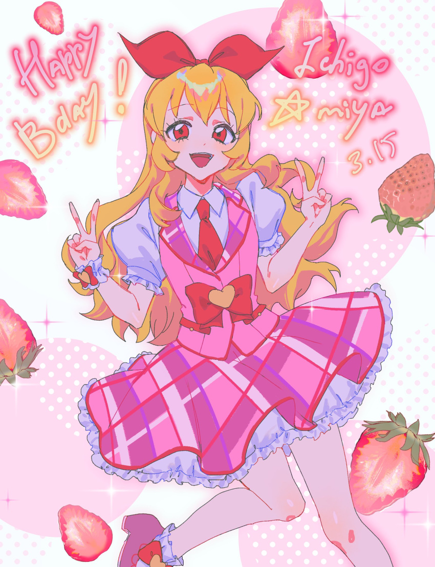 Safebooru - 1girl :d aikatsu! aikatsu! (series) bare legs blonde hair ...