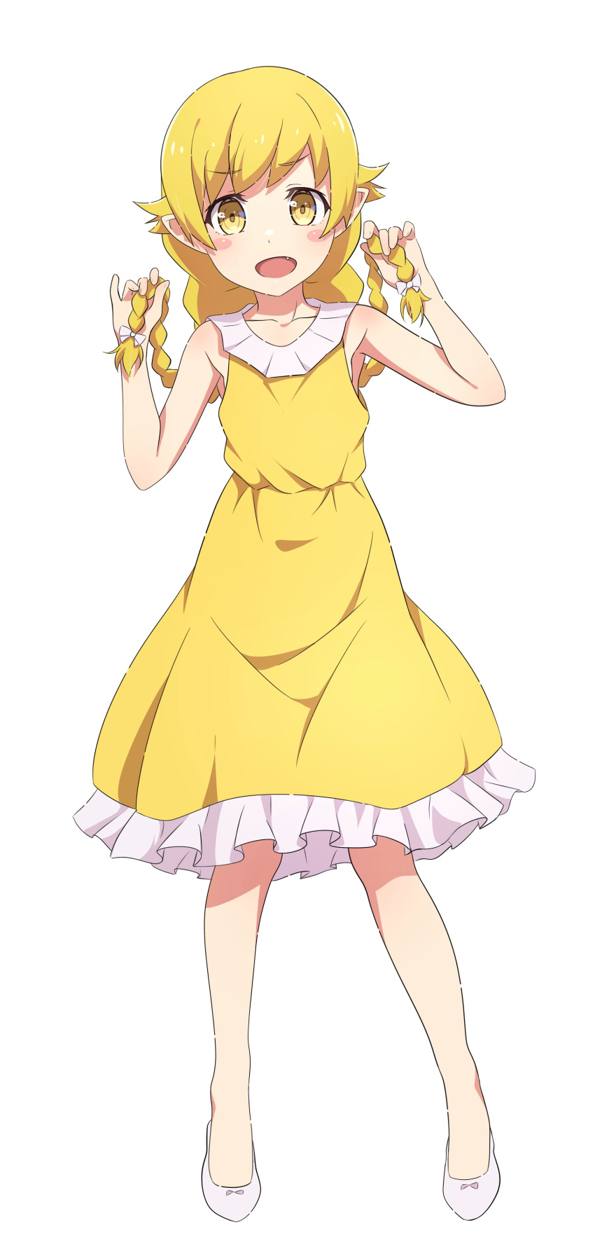 Safebooru - 1girl :d absurdres blonde hair camui1104 collarbone ...