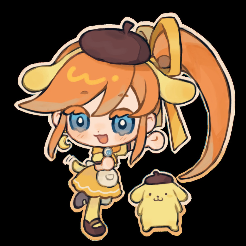 Safebooru - 1girl :3 :d ace attorney alternate costume animal ears apron athena cykes beret ...